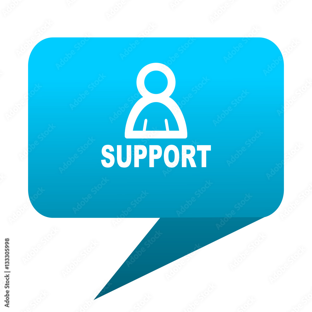 Illustrazione Stock support blue bubble icon | Adobe Stock