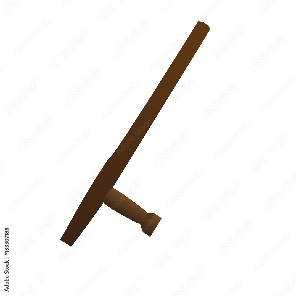 Isolated wooden baton on a white background, Vector illustration Stock ...