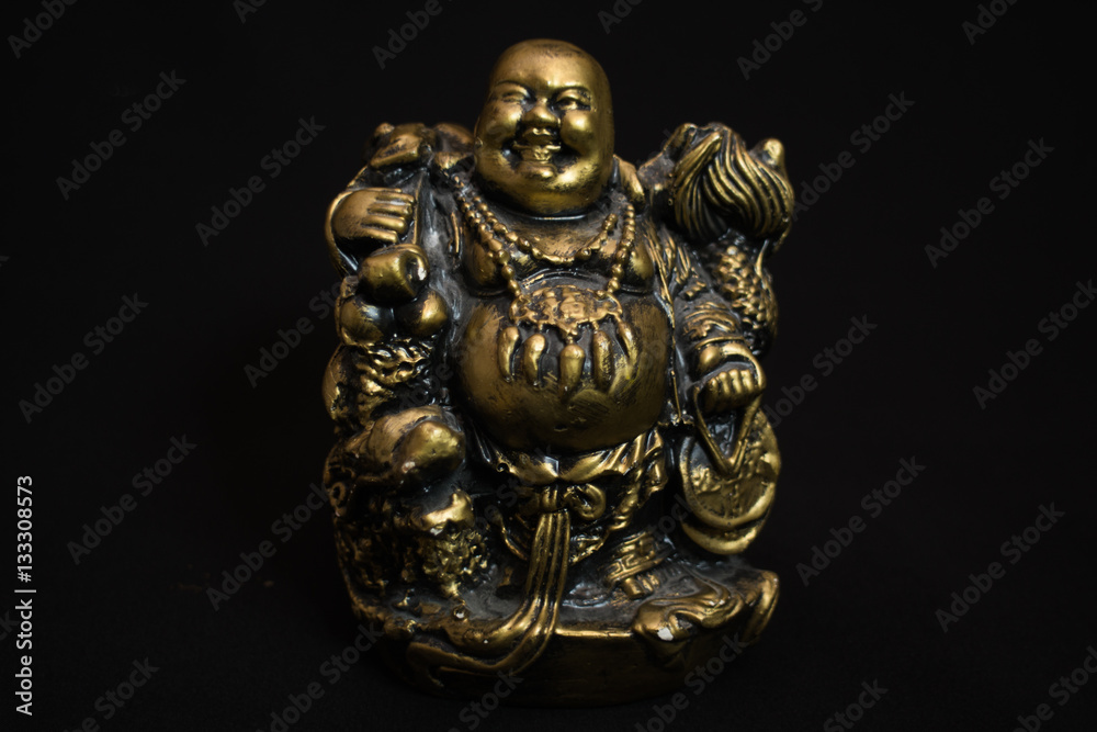 Chinese figurine Hotei, the laughing Buddha is a symbol of prosperity ...