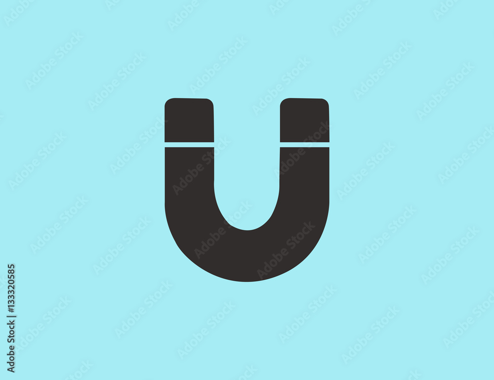 Vector flat magnet symbol icon Stock Vector | Adobe Stock