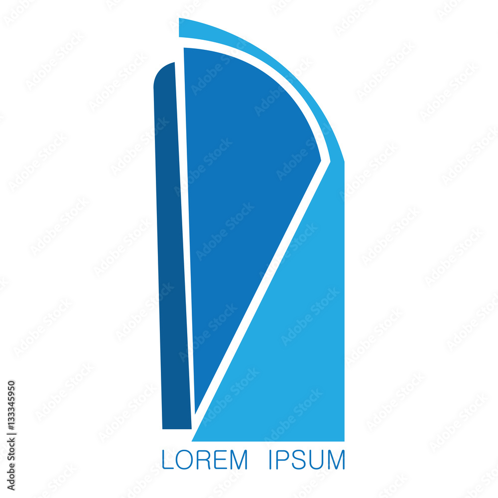 Isolated abstract building logo on a white background, Vector ...