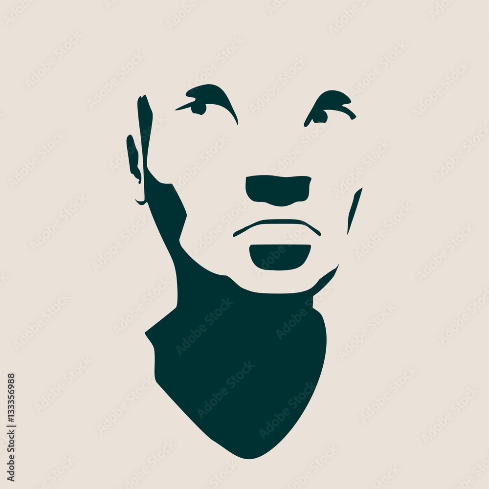 Human Head Vector Front