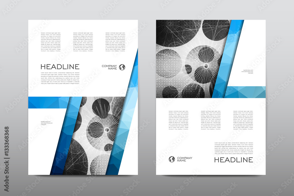 Brochure layout template flyer design vector, Magazine booklet cover ...