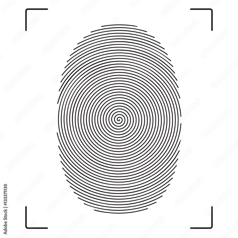 Stylized vector image of the fingerprint. Stock Vector | Adobe Stock