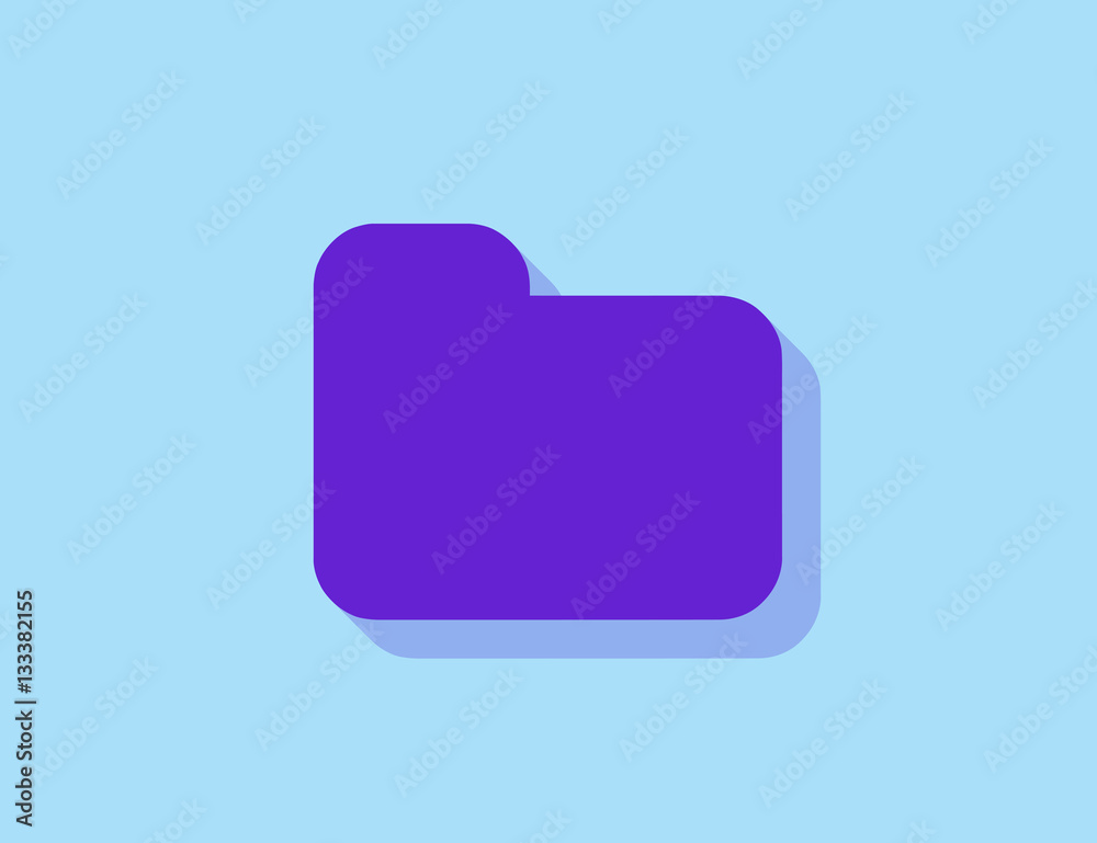 Vector flat office archive storage folder computer icon with long ...