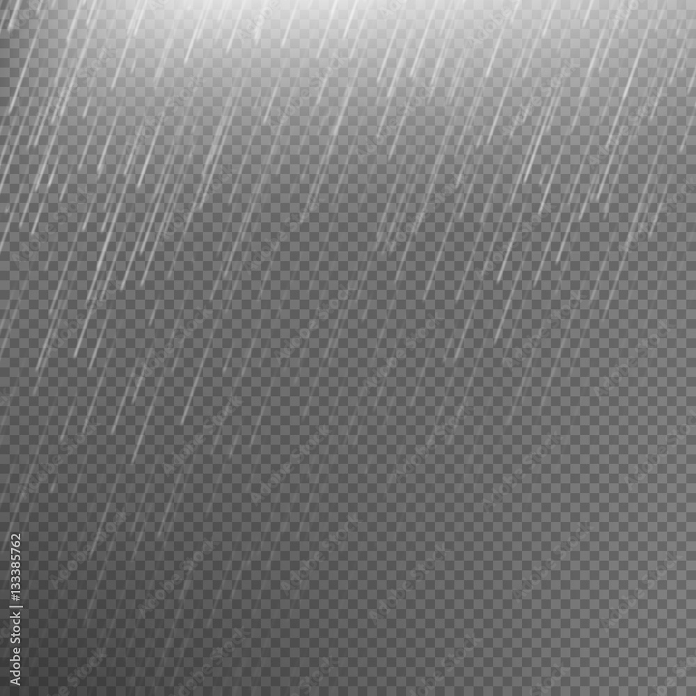 Rain transparent template background. EPS 10 Stock Vector | Adobe Stock