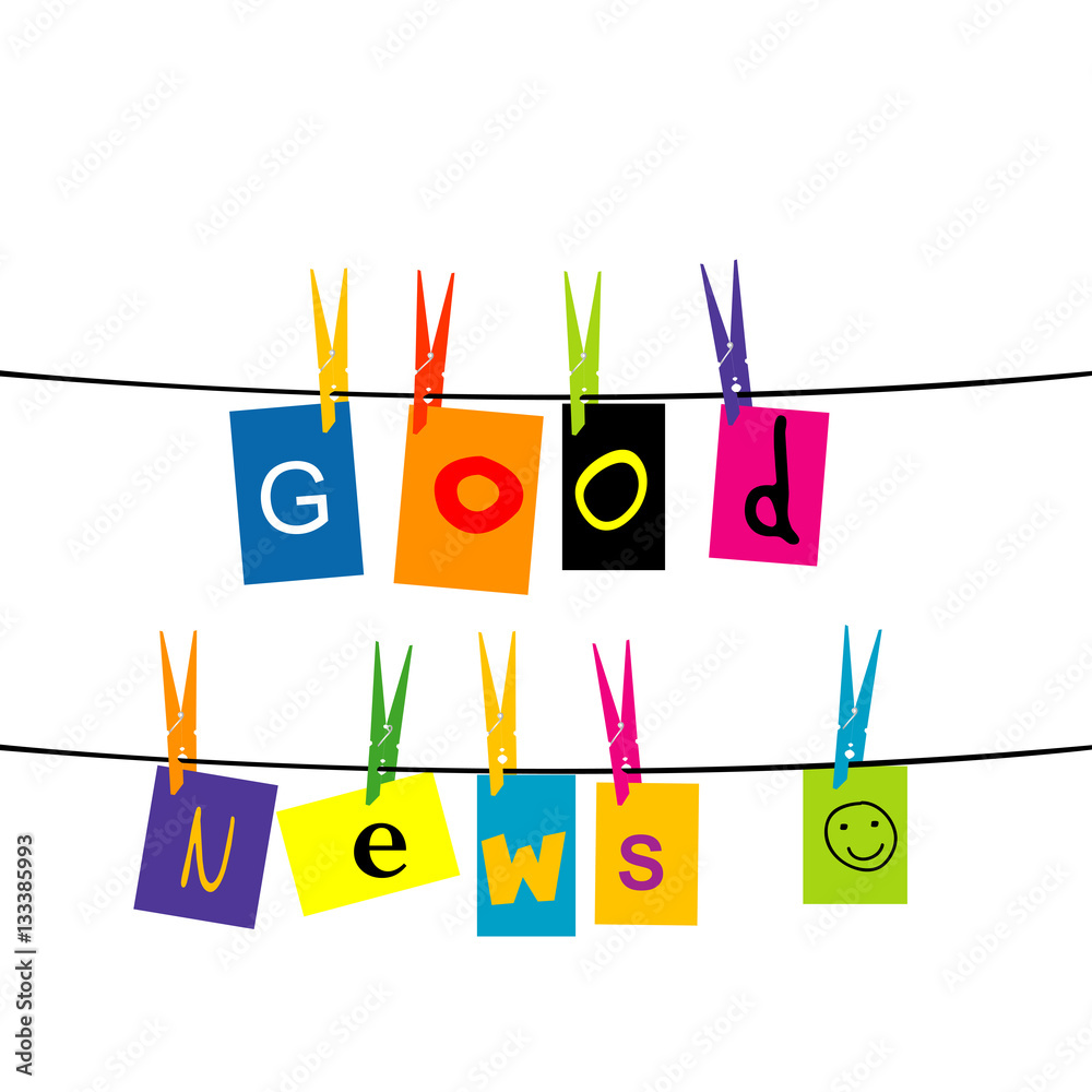 Good news message Stock Vector | Adobe Stock