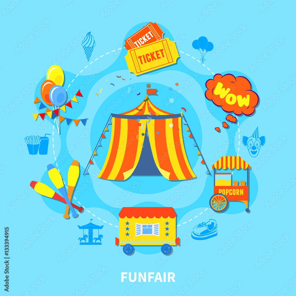 Funfair design vector illustration Stock Vector | Adobe Stock