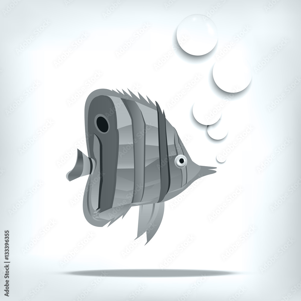 fish vector underwater sea ocean illustration marine Stock Vector ...