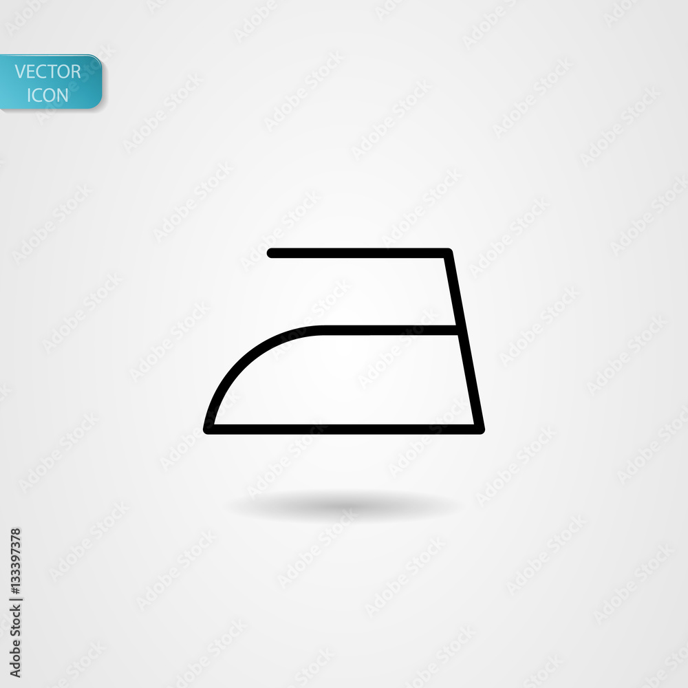 'Ironing symbol' symbol, vector icon, black on gray background Stock ...