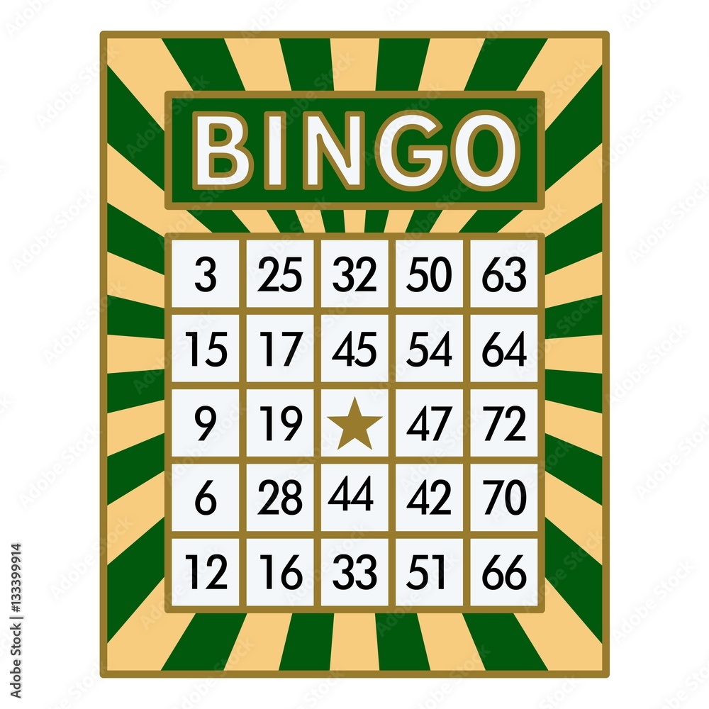 Bingo card. Green Stock-Vektorgrafik | Adobe Stock