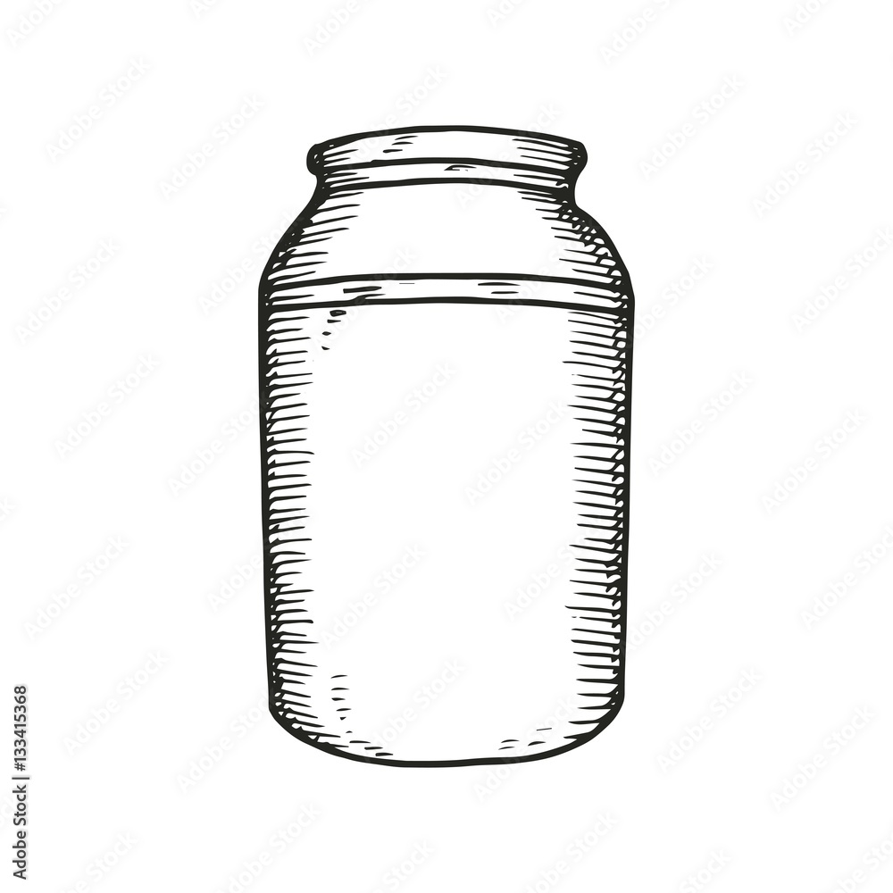 jar sketch. vector illustration Stock Vector | Adobe Stock