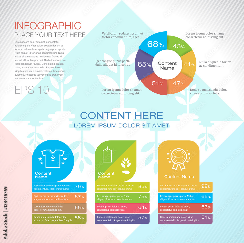 Modern graph design or infographic design template for business ...