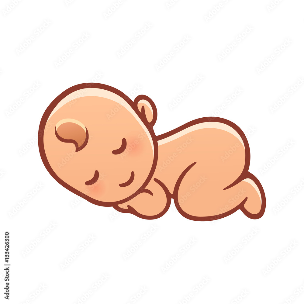 Sleeping cartoon baby Stock Vector | Adobe Stock