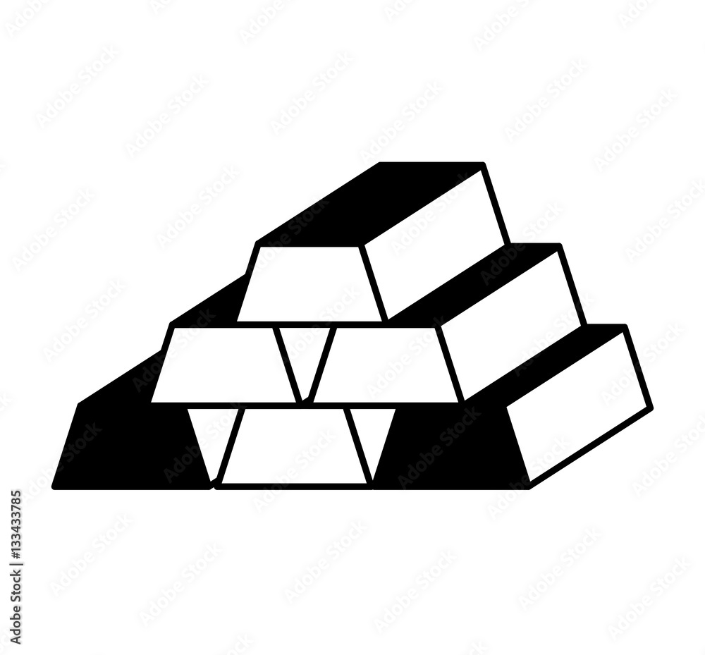 gold bullion isolated icon vector illustration design Stock Vector ...