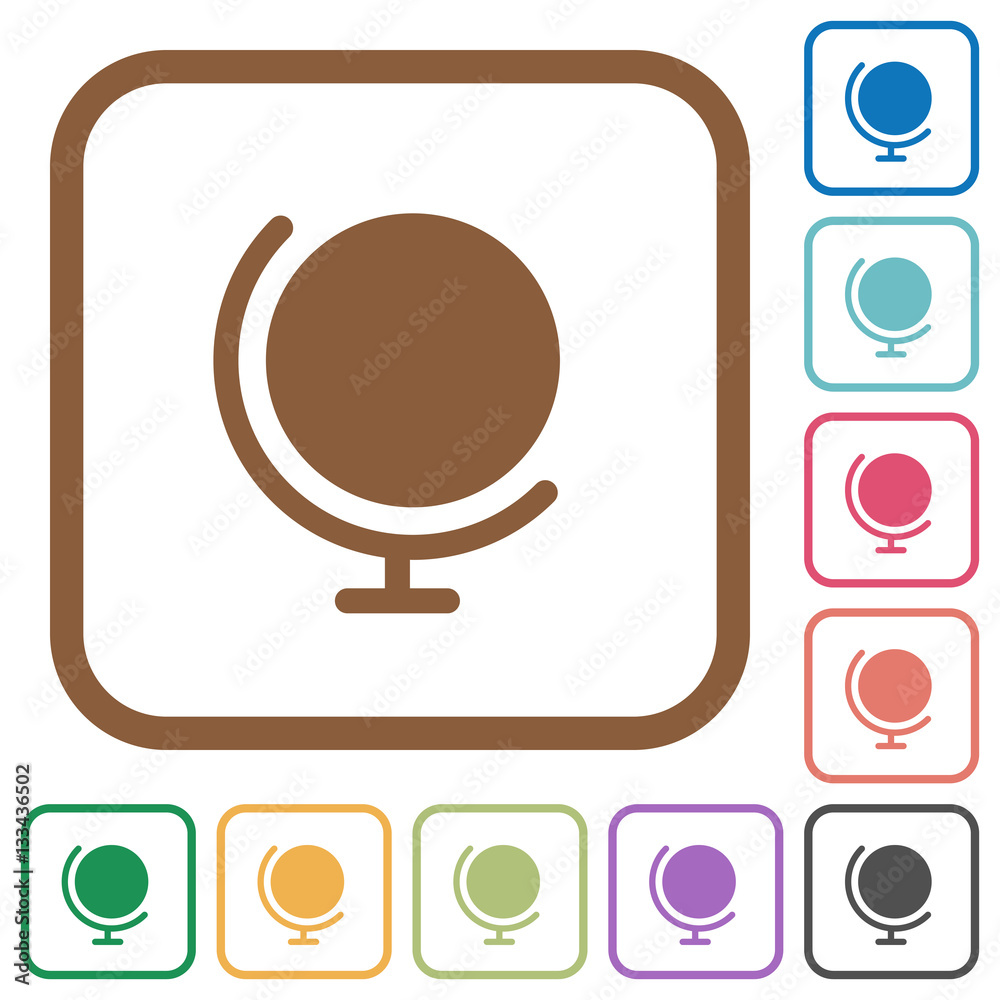 Globe simple icons Stock Vector | Adobe Stock