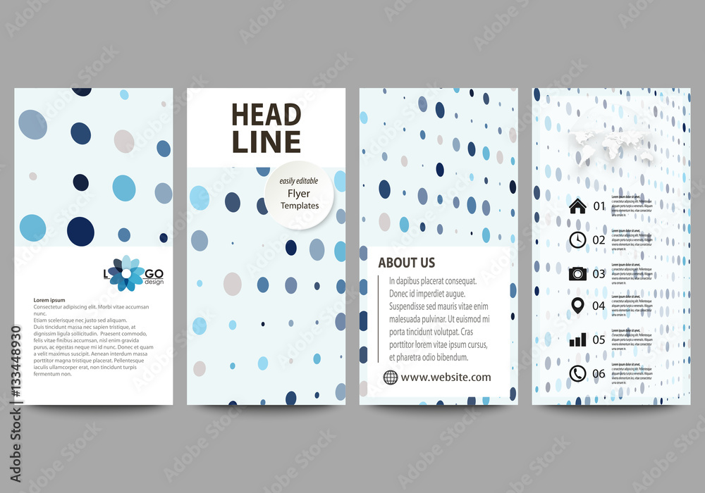Flyers set, modern banners. Business templates. Cover template, easy ...