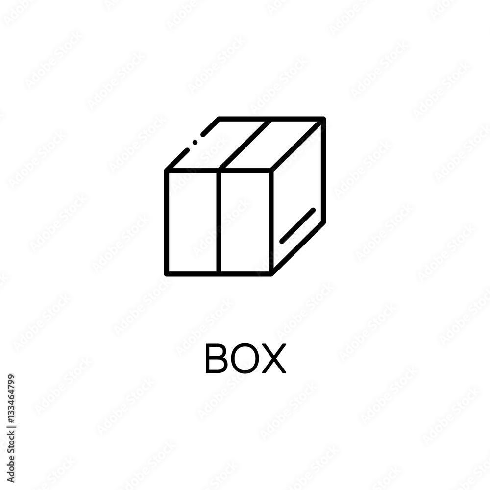 Box line icon Stock Vector | Adobe Stock