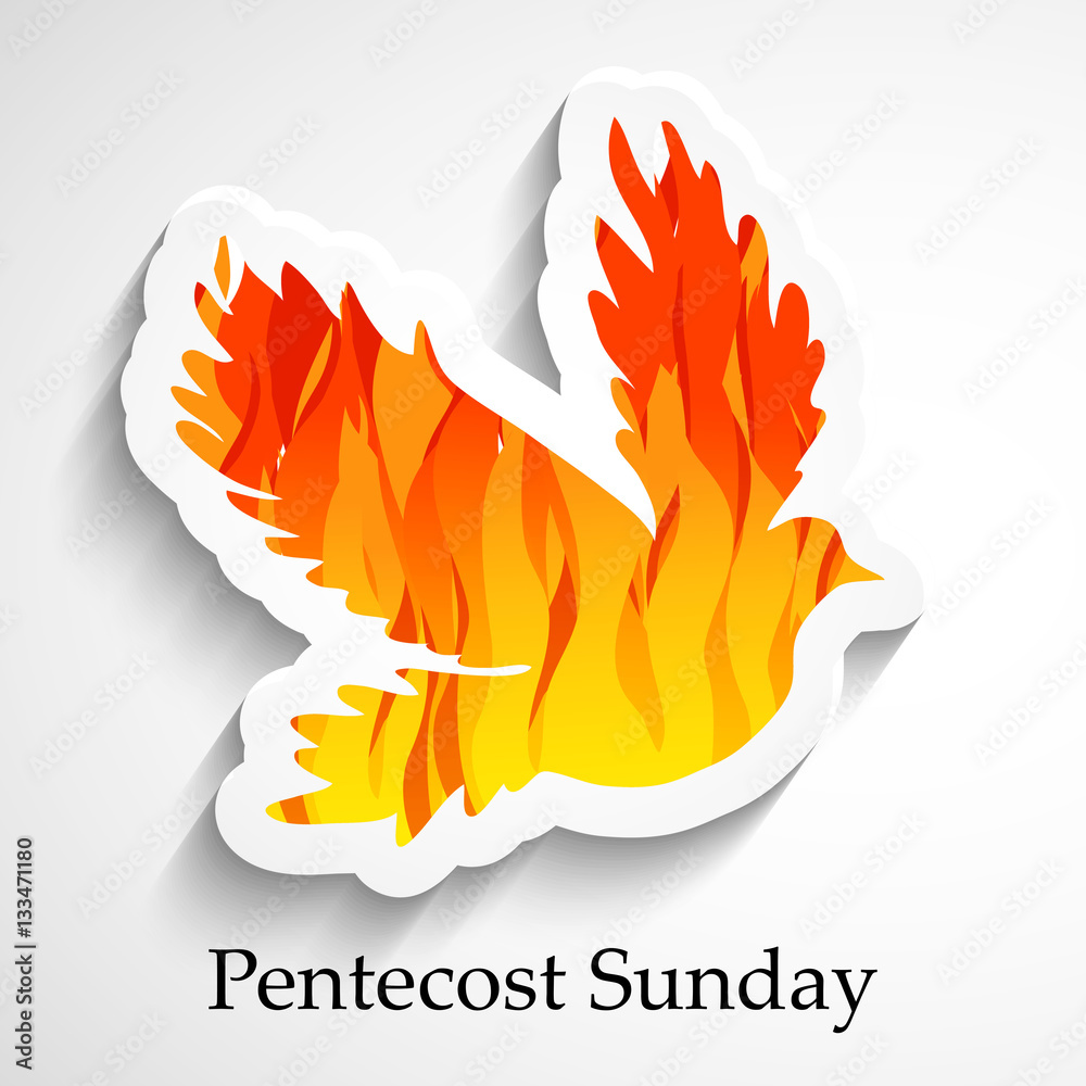 Pentecost Sunday background Stock Vector | Adobe Stock