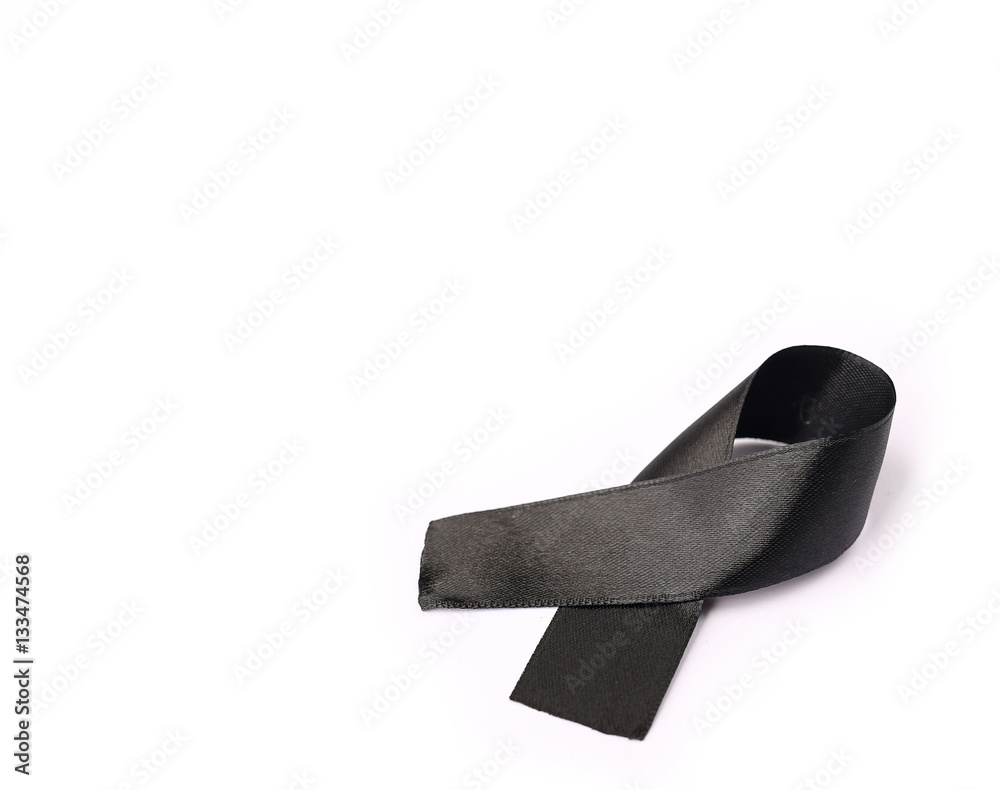 black ribbon bow fabric texture, Ribbon awareness symbol of remembrance ...