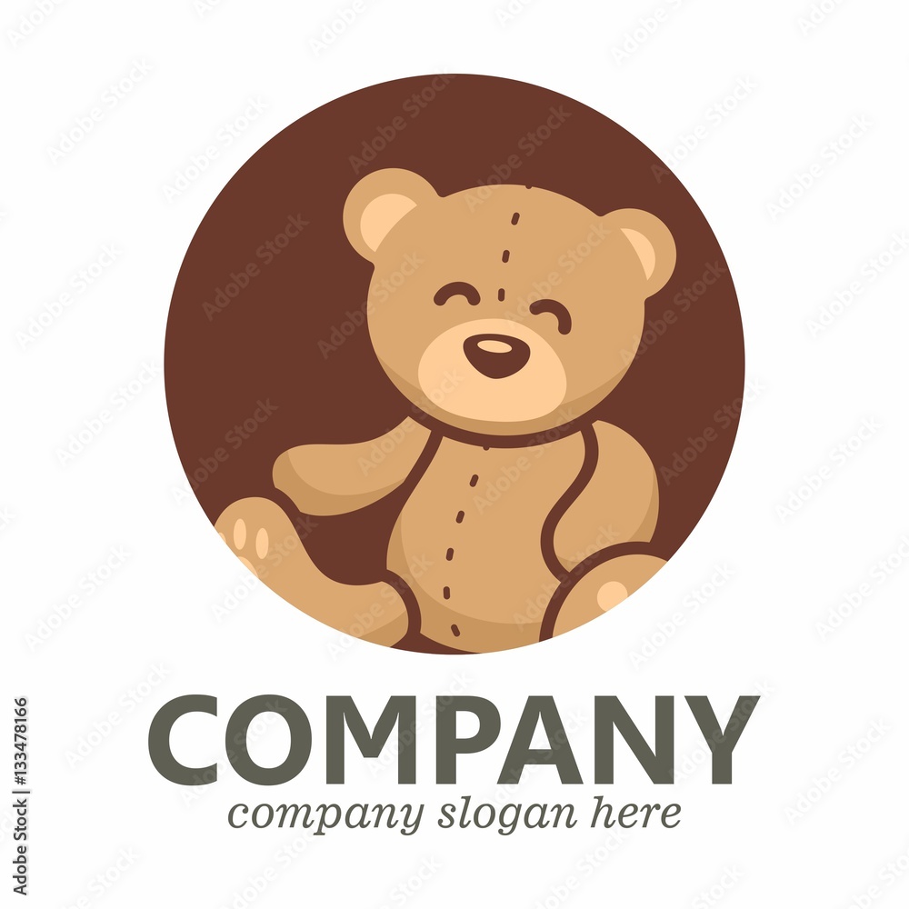 Teddy Bear logo icon vector template Stock Vector | Adobe Stock