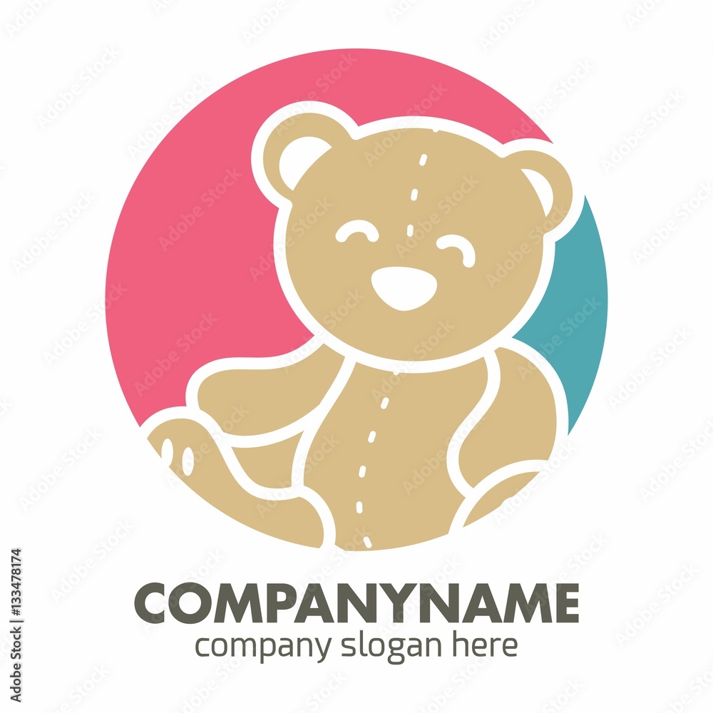 Teddy Bear logo icon vector template Stock Vector | Adobe Stock