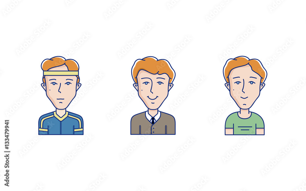 Vector boy avatar Stock Vector | Adobe Stock