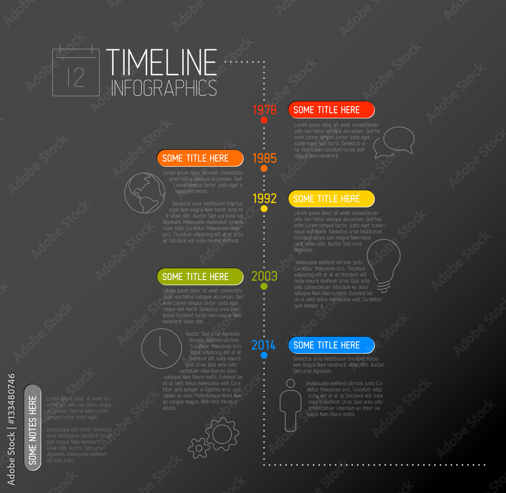 Vector Infographic timeline report template Stock Vector | Adobe Stock