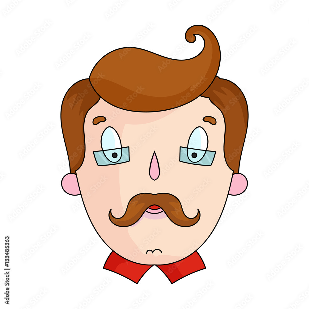 Father icon in cartoon style isolated on white background. Family ...