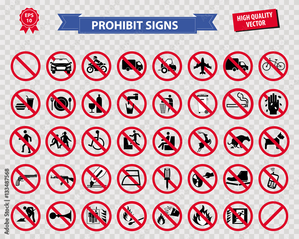 Set Of Prohibited Sign Do Not Smoking No Drinking And Eating Do Not set-of-prohibited-sign-do-not-smoking-no-drinking-and-eating-do-not