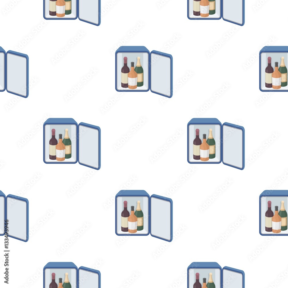 Mini-bar icon in cartoon style isolated on white background. Hotel ...