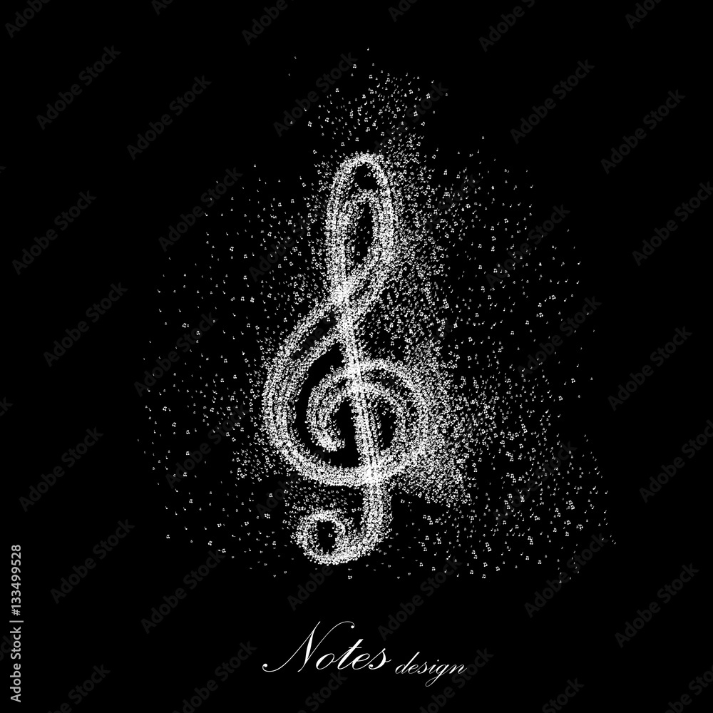 Music notes Icon background easy all editable Stock Vector | Adobe Stock