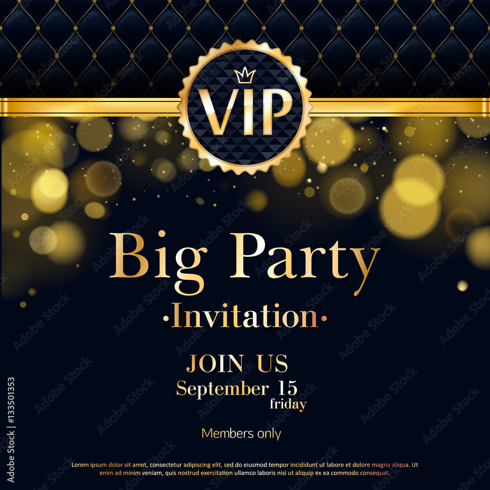 VIP invitation card premium design template. Stock Vector | Adobe Stock
