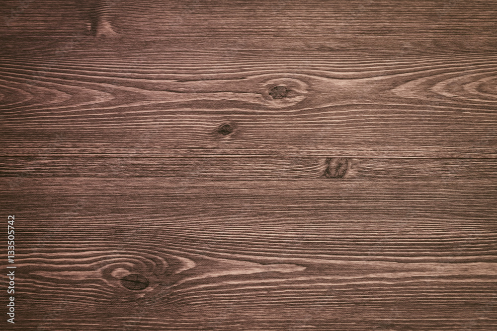 Interior wall panel plastic texture wood imitation, dark brown close-up ...