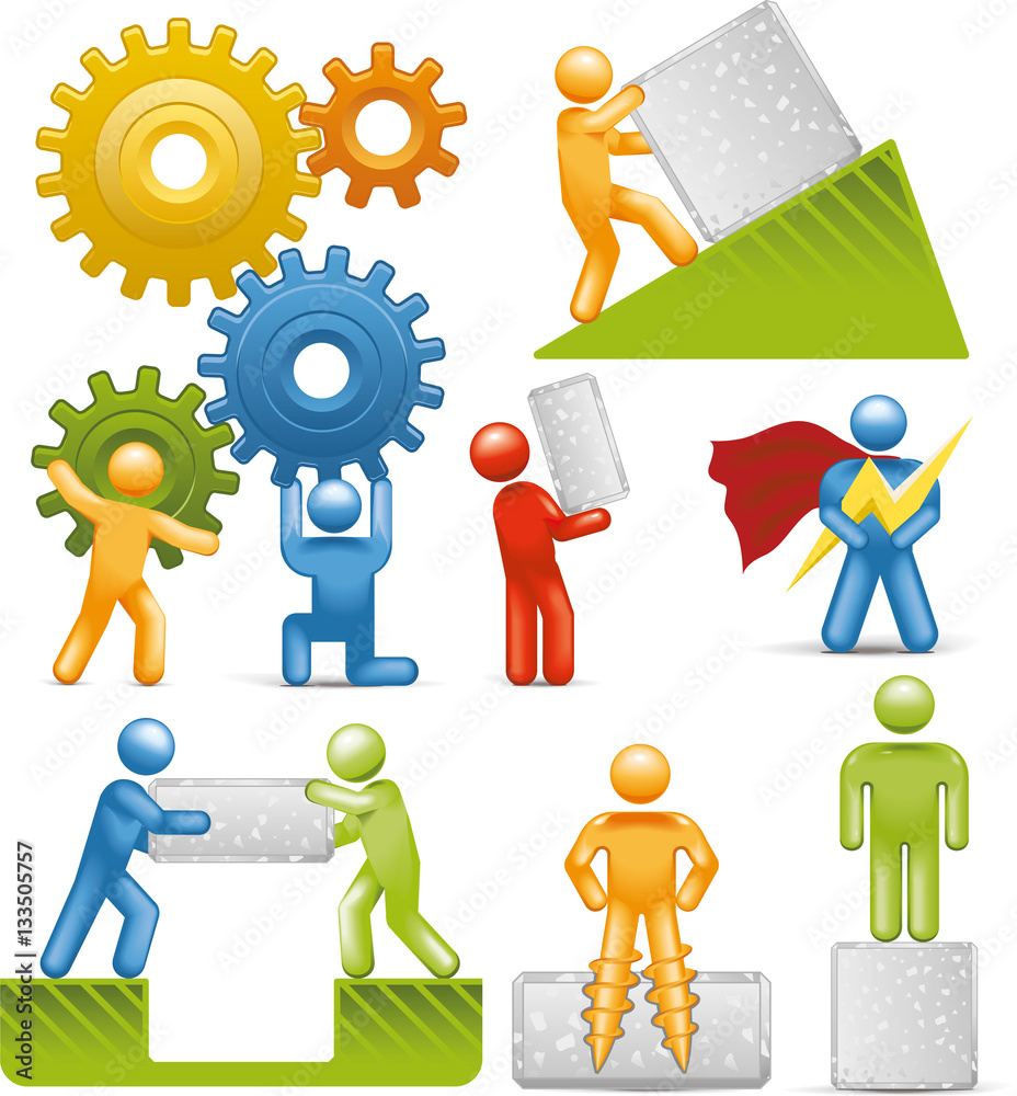 Strength Icon Set Stock Vector | Adobe Stock