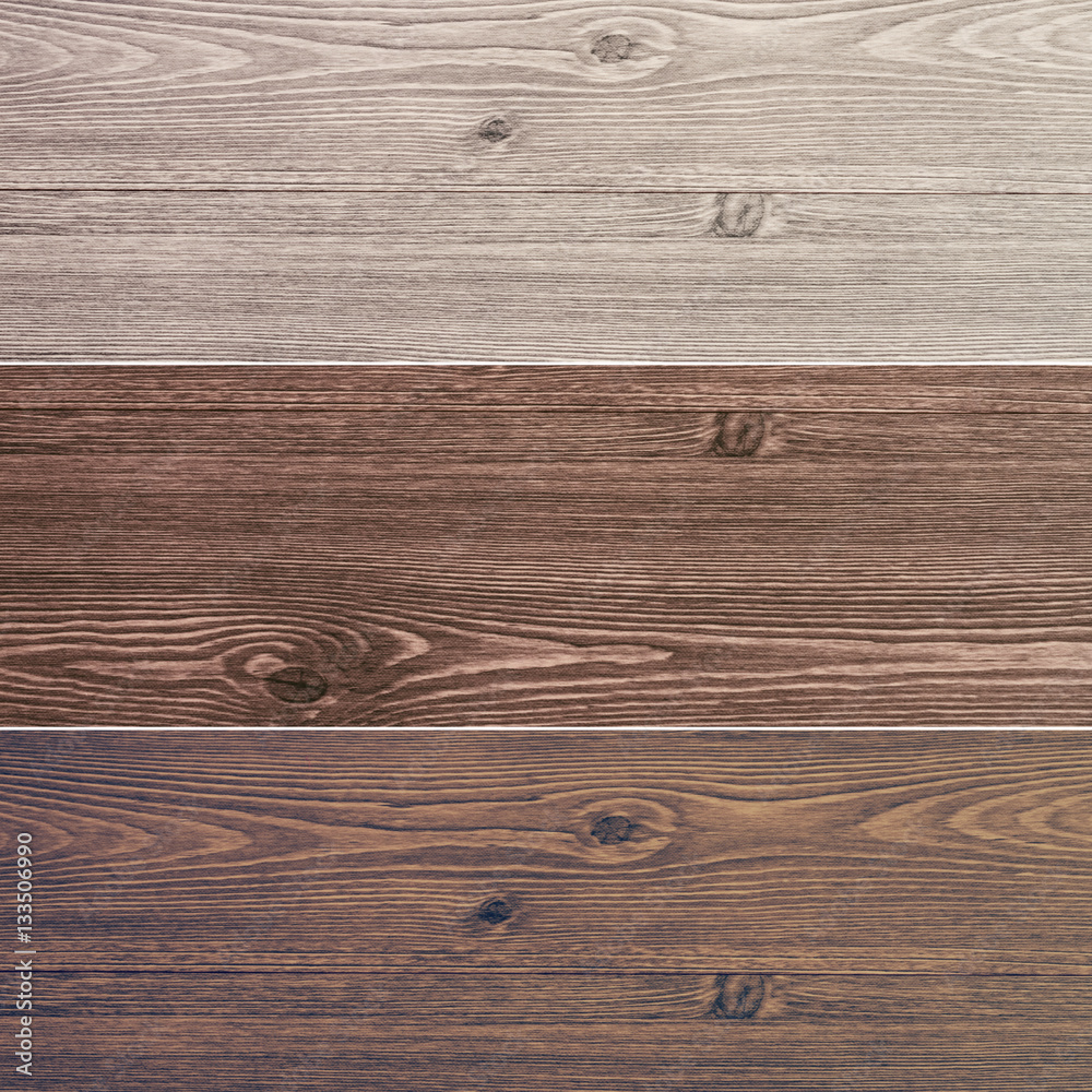 Collection of three horizontal images with plastic texture wood ...
