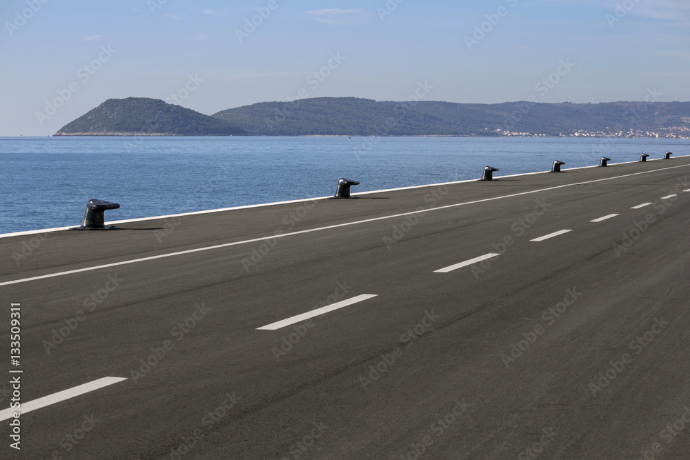 New concrete and blacktop pier for acceptance of passenger cruisers in ...
