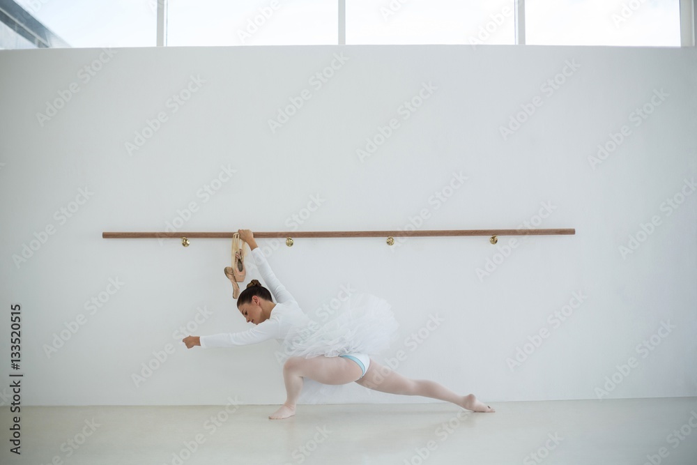 Foto Stock Ballerina practicing ballet dance | Adobe Stock