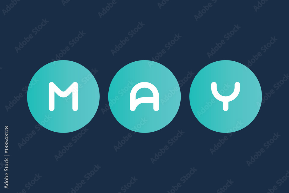 May sign with dark background vector Illustration Stock Vector | Adobe ...