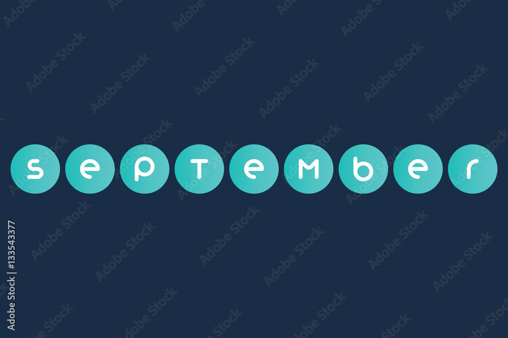 September sign with dark background vector Illustration Stock Vector ...