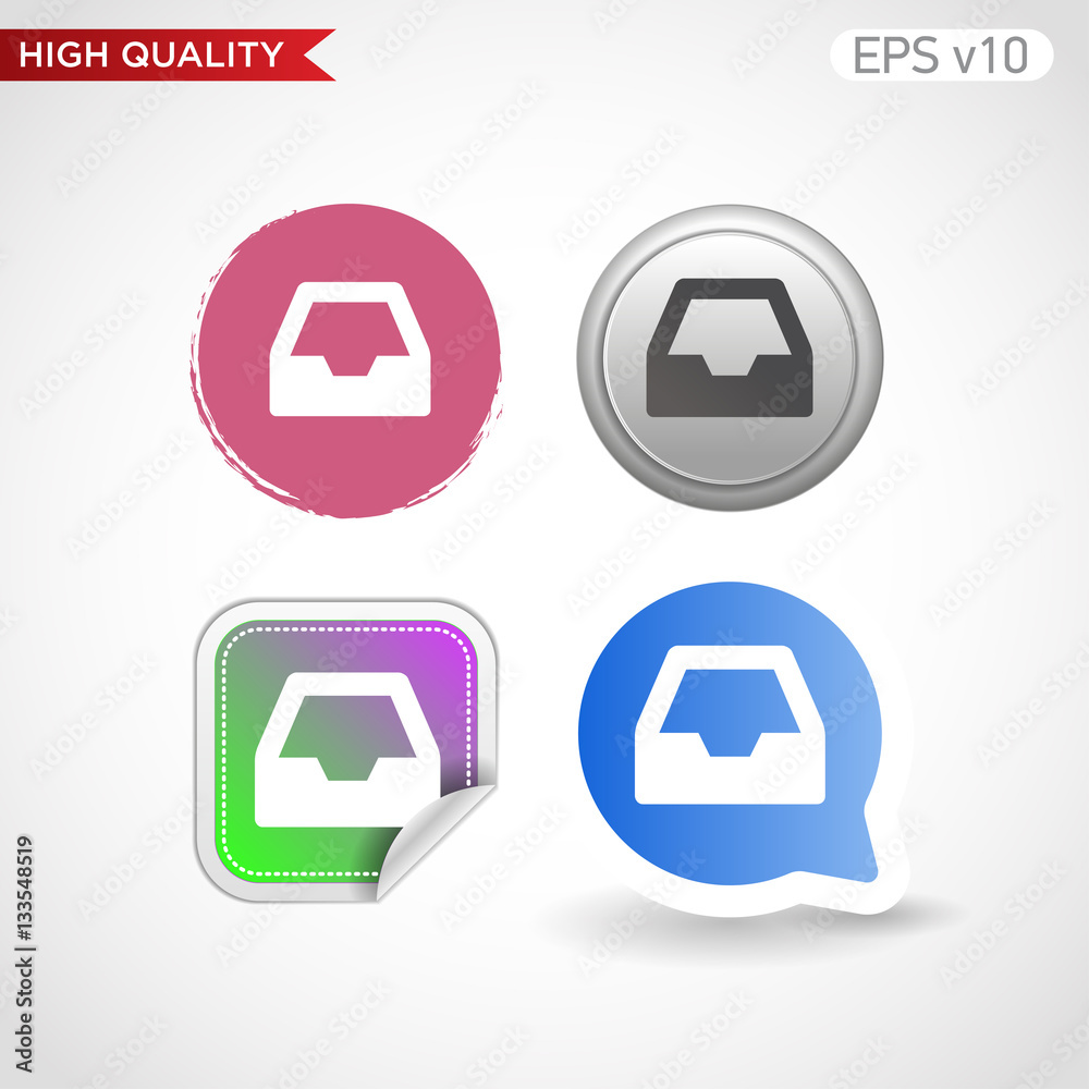Colored icon or button of box symbol with background Stock Vector ...