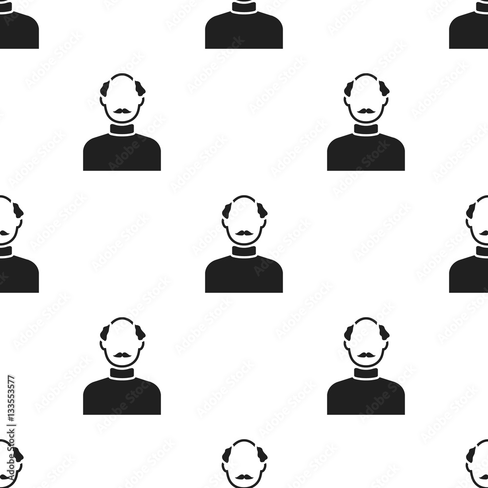 Bald head icon black. Single avatar,peaople icon from the big avatar ...