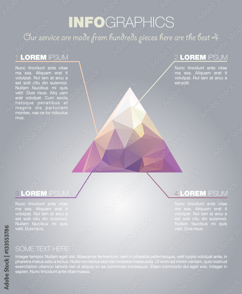 Infographics with polygon Stock Vector | Adobe Stock