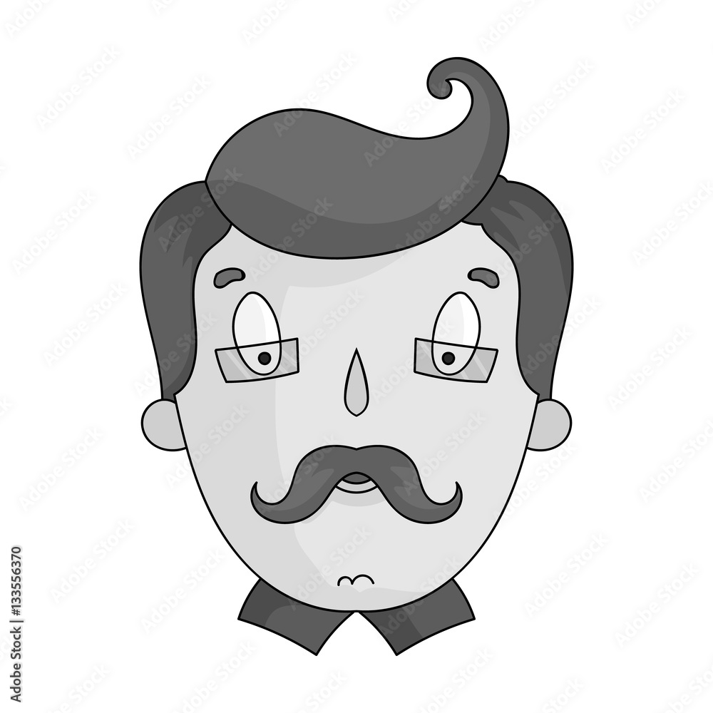 Father icon in monochrome style isolated on white background. Family ...