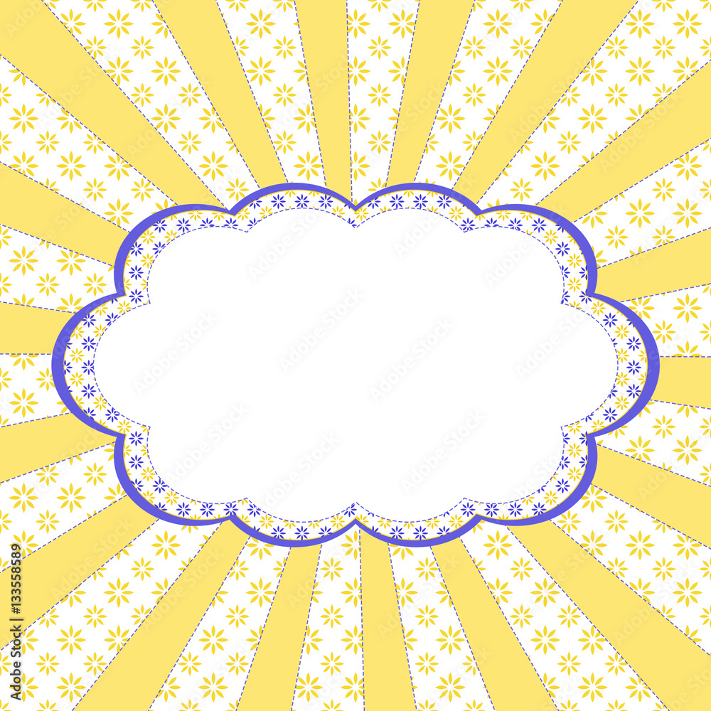 Retro sunburst frame border Stock Illustration | Adobe Stock