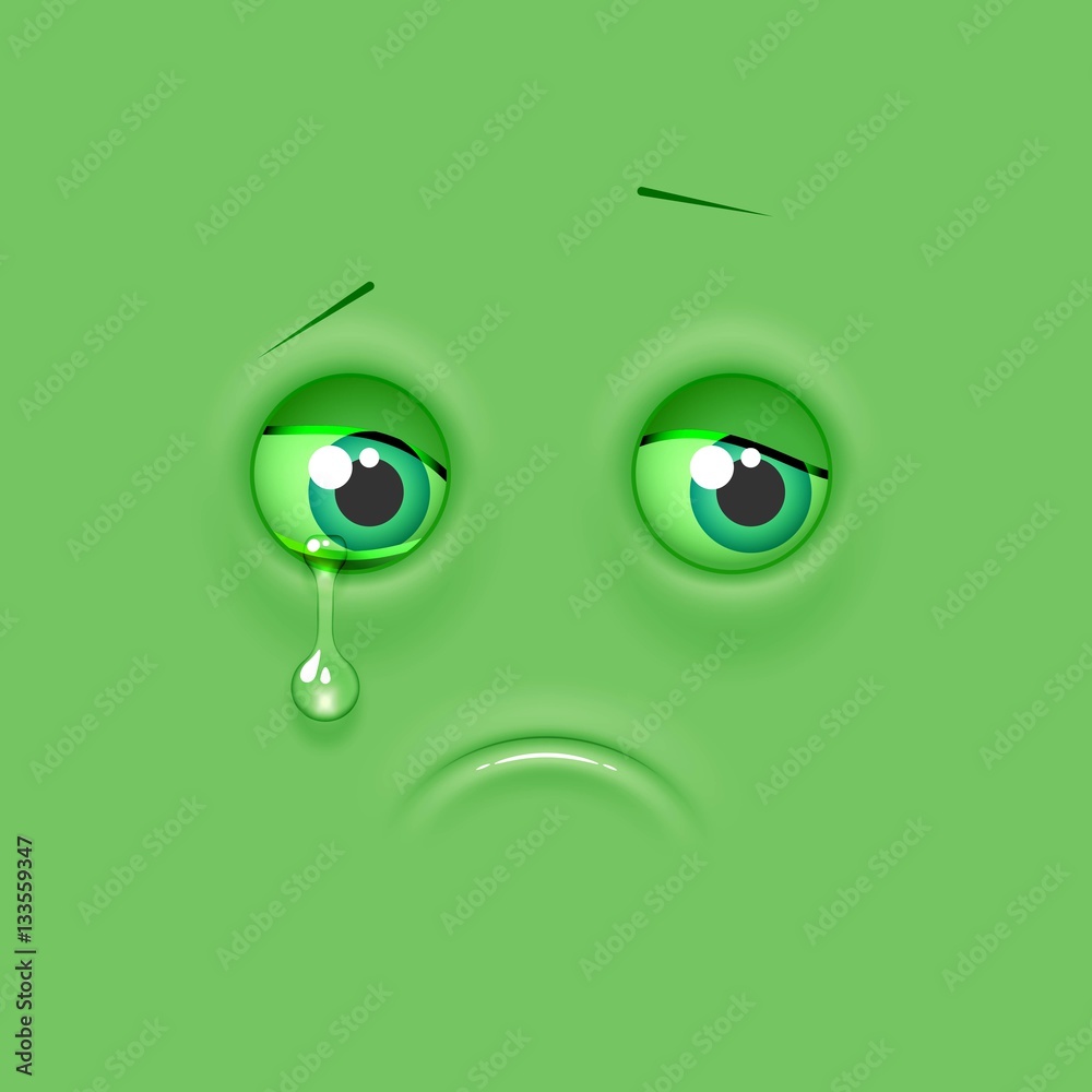 Sad emoticon emoji Stock Vector | Adobe Stock