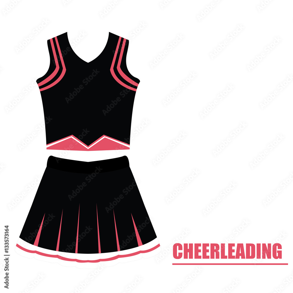Isolated cheerleading uniform on a white background, Vector ...