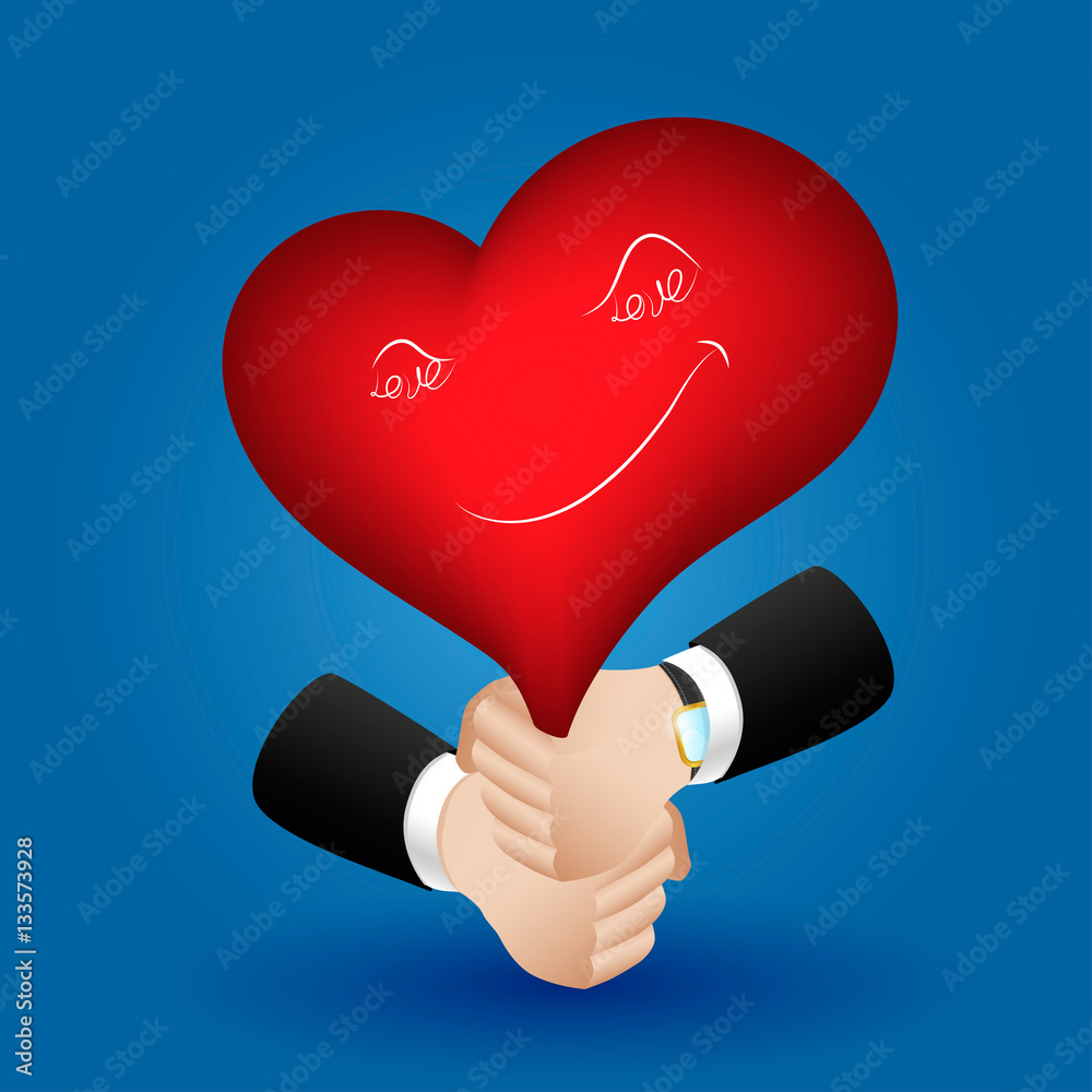 heart as a gift Stock Vector | Adobe Stock