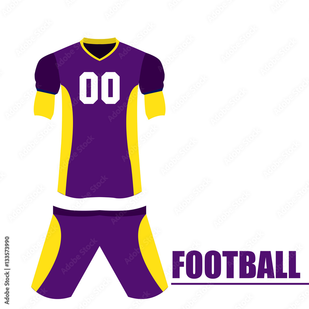 Isolated football uniform on a white background, Vector illustration ...