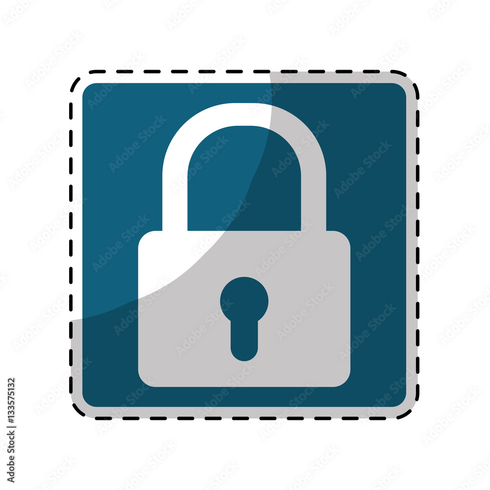 safety lock pictogram image vector illustration design Stock Vector ...